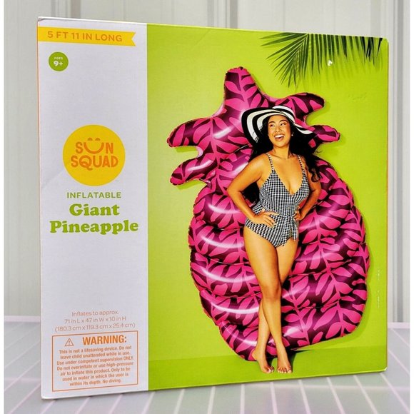 Sun Squad | Toys | Sun Squad Giant Purple Pineapple Pool Swim Inflatable Float 6 Foot Length ...